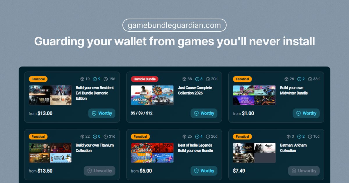 Game Bundle Guardian — Scores & Value for Every Game Bundle